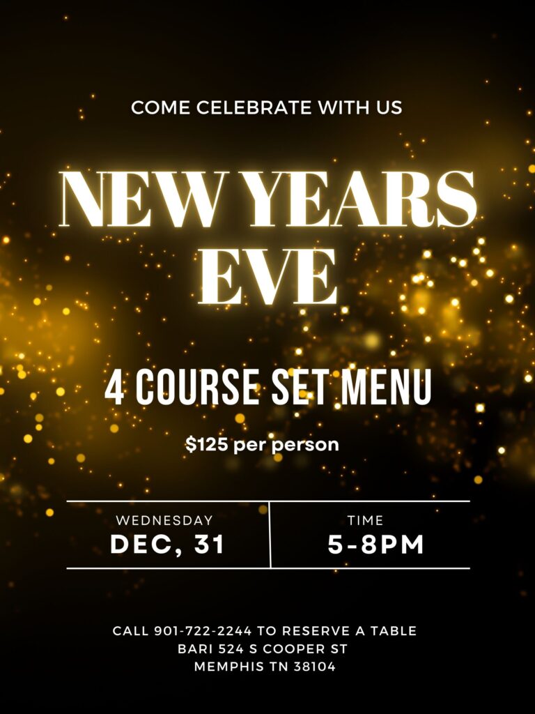 New Year’s Eve 2025 – Bari Ristorante e Enoteca